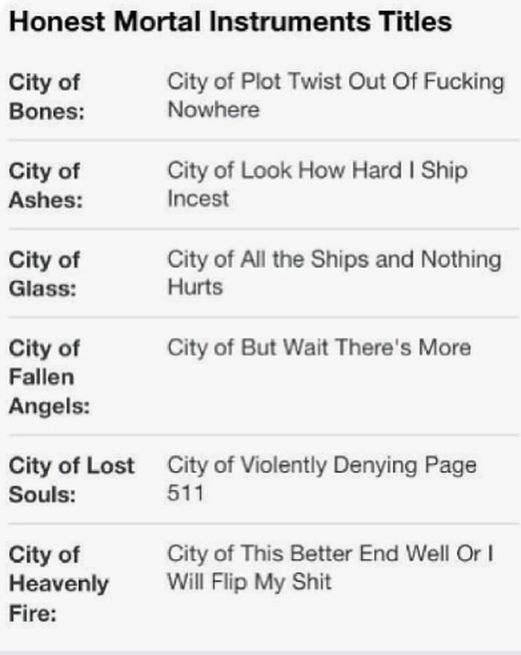 mortal instruments meme dump! | Fandom