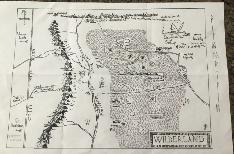 A Middle-earth Wilderland map I did for a school project | Fandom