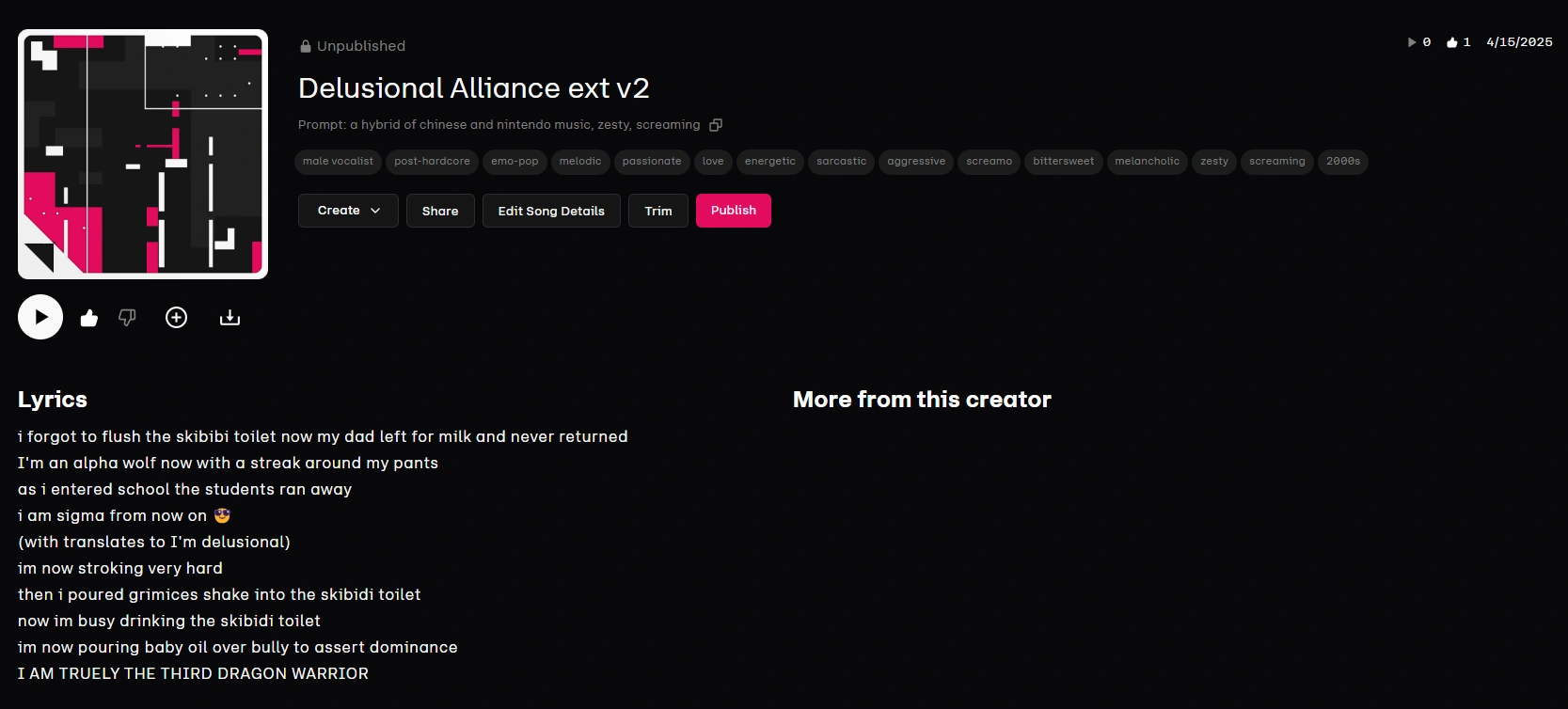 i continued my brain rot ai song | Fandom
