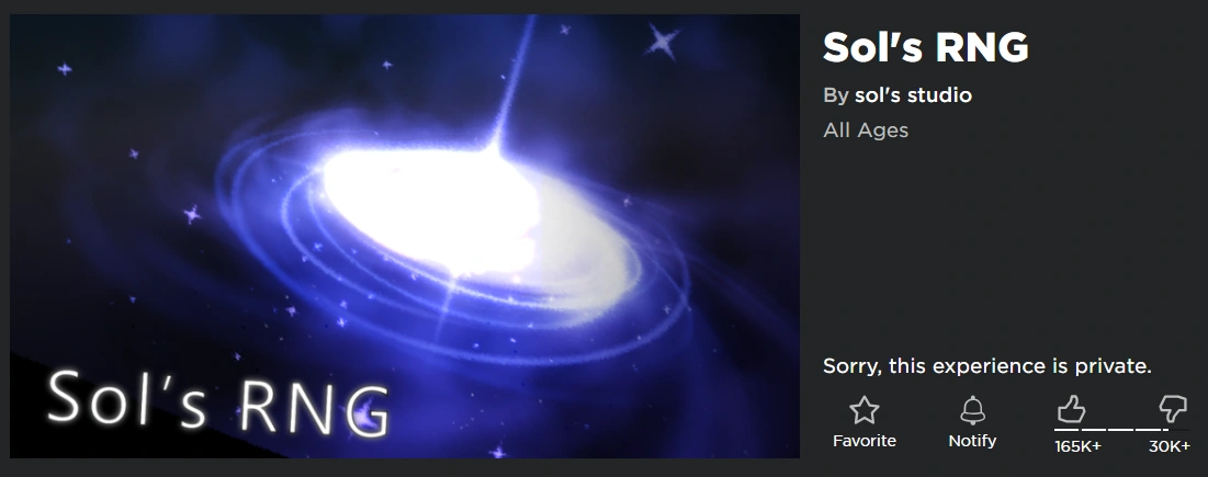 Why is Sols RNG set to private 💀 | Fandom