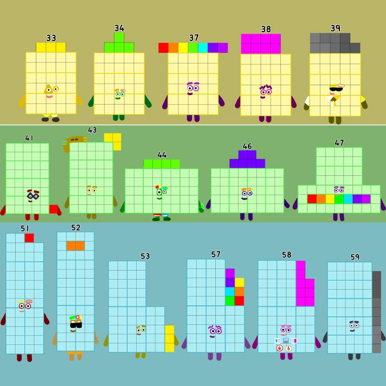 Numberblocks 33 to 59 after they've been figured-out | Fandom