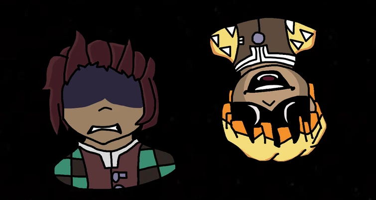 I traced my drawings that I did a while back with the demon slayer ...