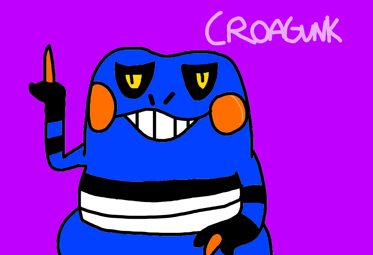 another drawing, this time it's croagunk | Fandom