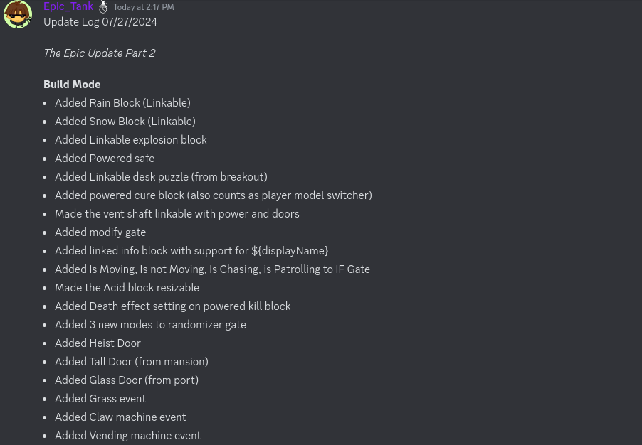 Epic Update Part 2 is out | Fandom