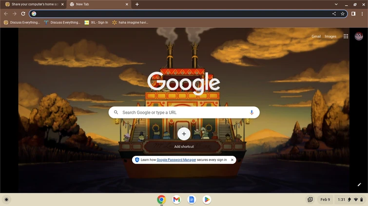 Share your computer's home screen wallpaper then your computer's google ...