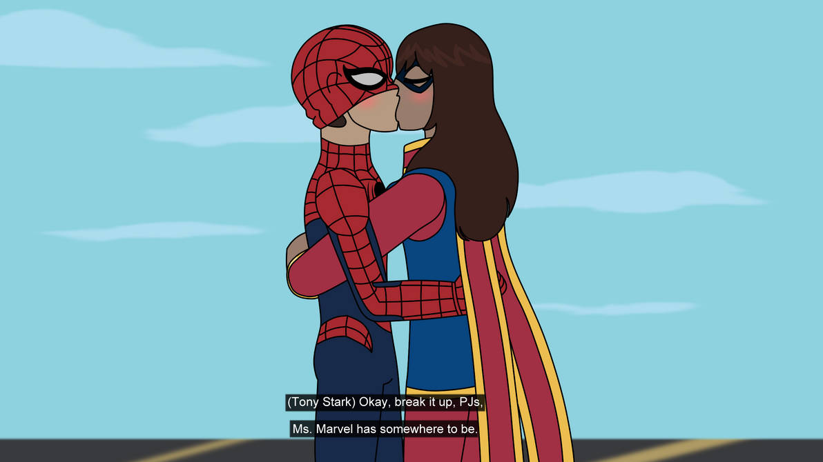 Marvels Spider Man Fan Art Friday Star Light Shadows Spider Man 2017 Ms Marvel Kiss Scene