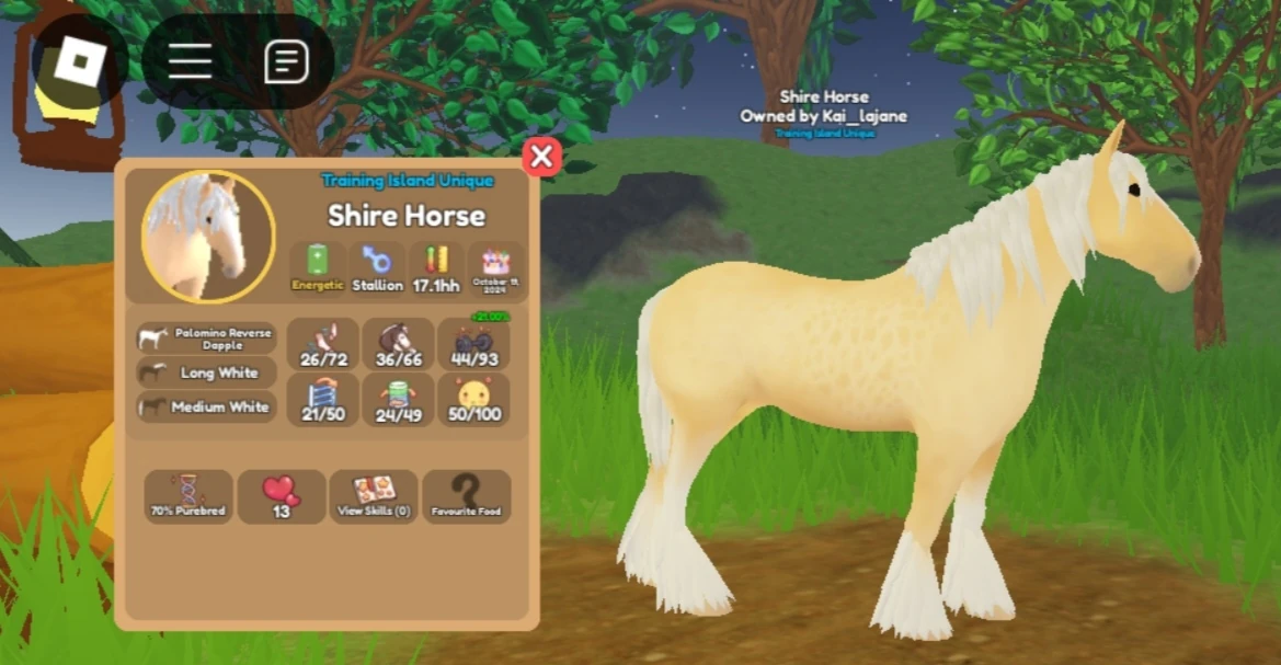 Swapping my palomino reverse dapple shire for Rose Grey Perch. | Fandom