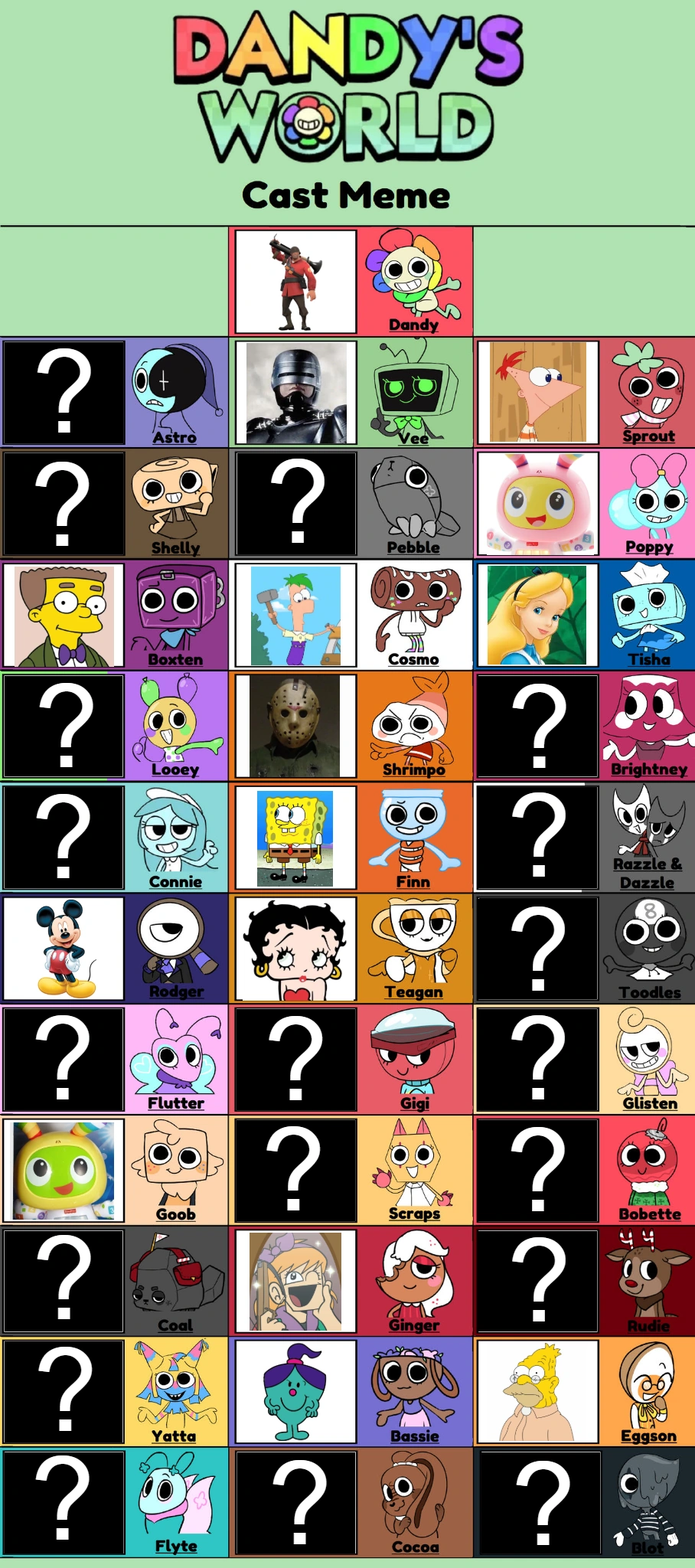 My Dandy's World Cast (click for full image) | Fandom