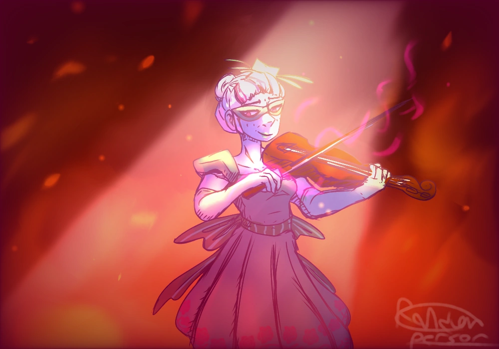 Huh!? RP drew an instrument for once?!?! (and broke her finger ...