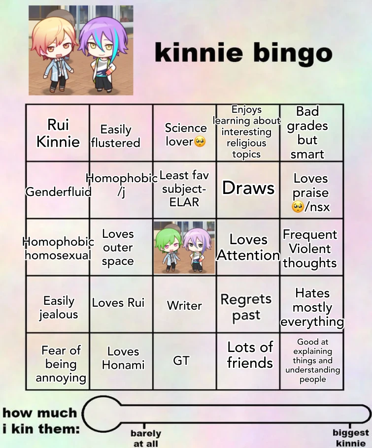 i'm back and doing kinnie bingos | Fandom