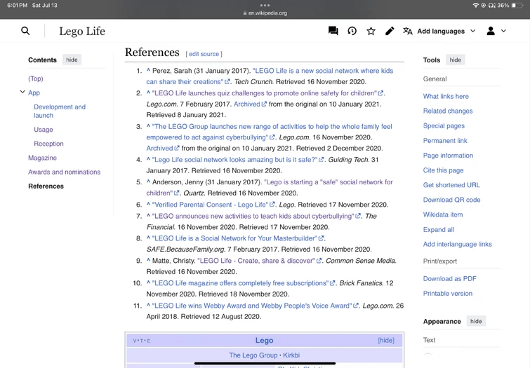 Rating LEGO Life’s Wikipedia page | Fandom