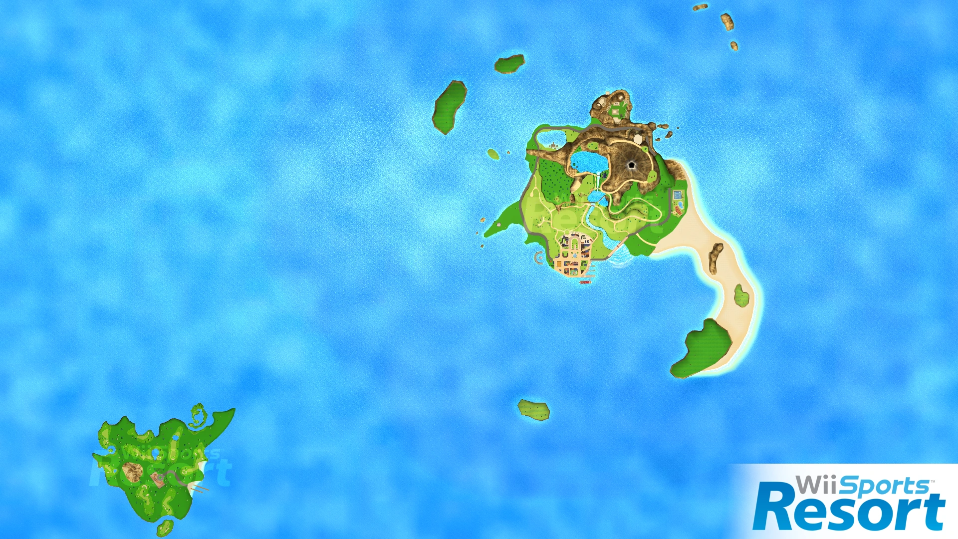 A orthographic map view of Wuhu and Wedge Island! | Fandom