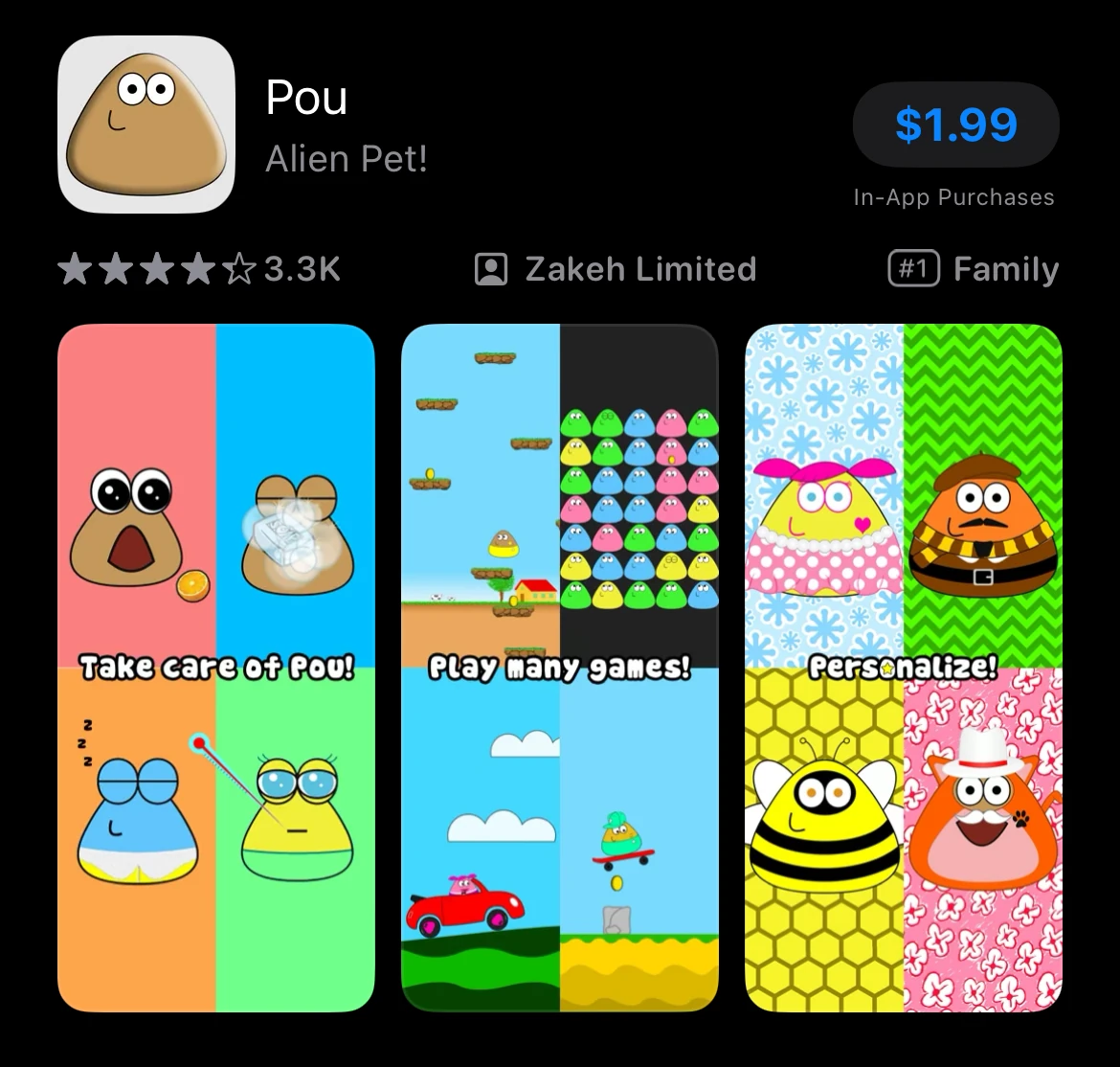 WHY IS POU TWO DOLLARS NOW 😞😞😞😞😞😞😞😞😞😞😞😞 | Fandom