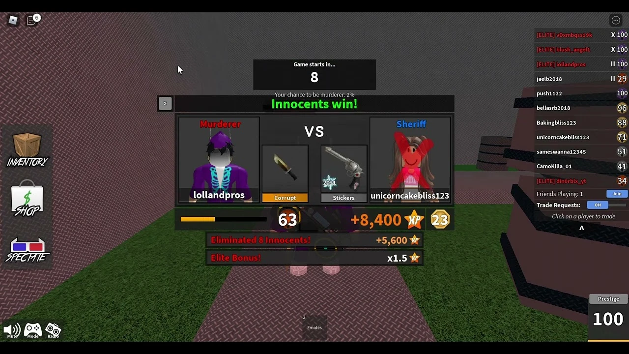 when u get lvl 101 in mm2 | Fandom