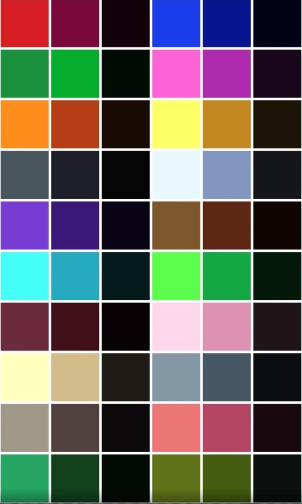 I created a palette of Among Us characters' colors in Ibis Paint X | Fandom