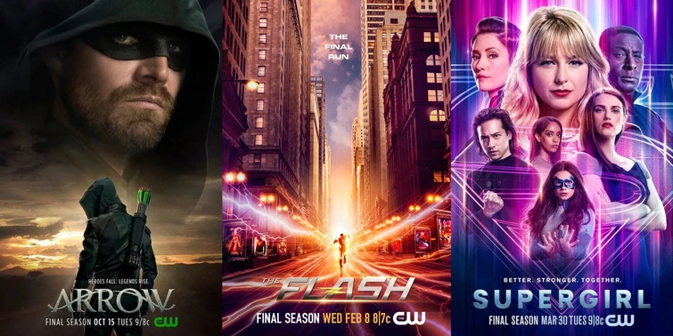 The Arrowverse trinity & their final season poster. | Fandom
