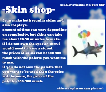 Skin commision shop!! | Fandom