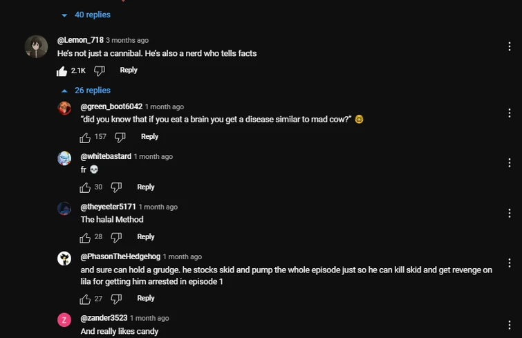 The comments on tender treat | Fandom