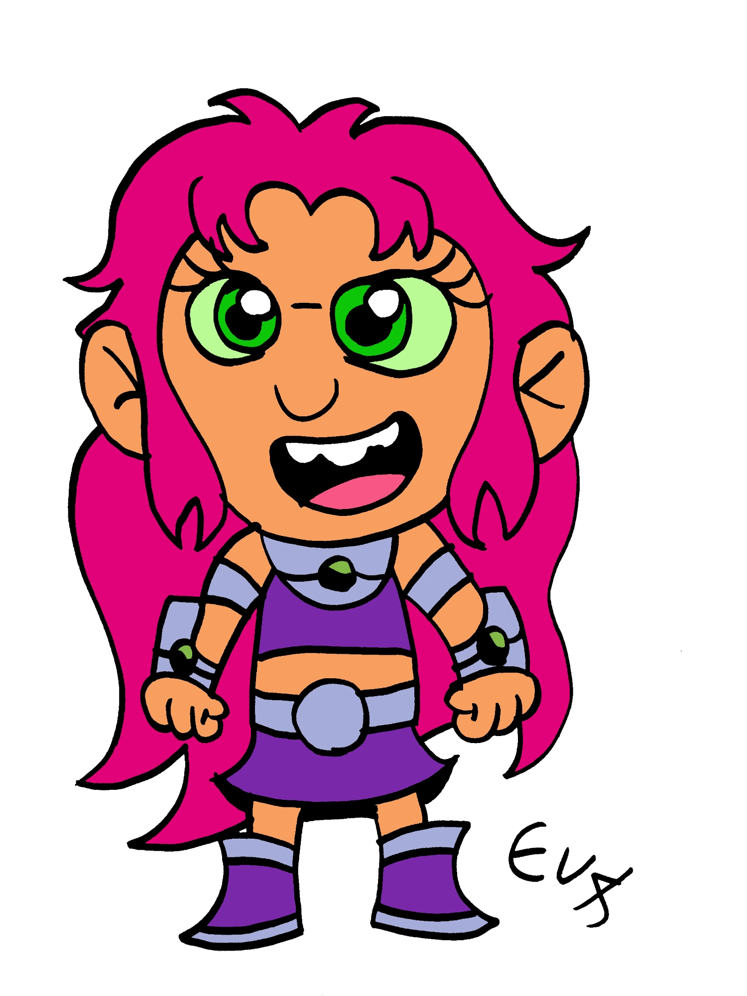 My drawing of Starfire | Fandom