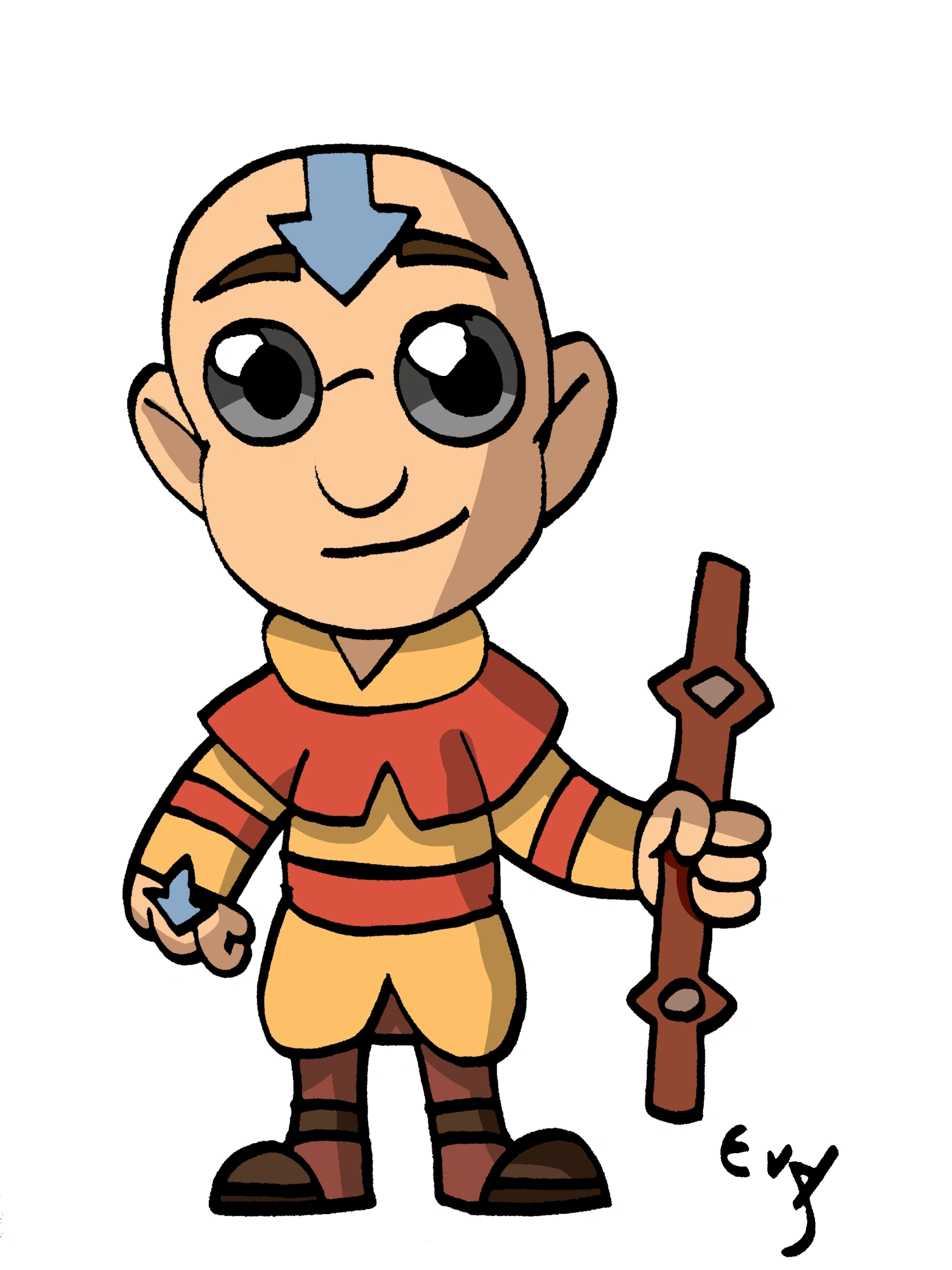 My drawing of Aang | Fandom