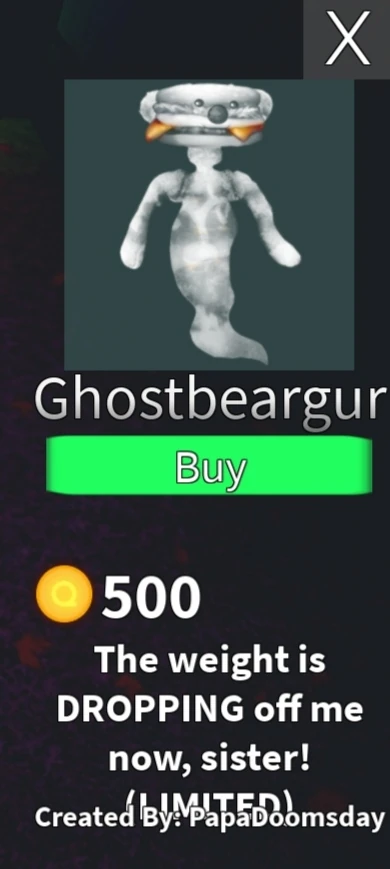 New burger ghost skin | Fandom