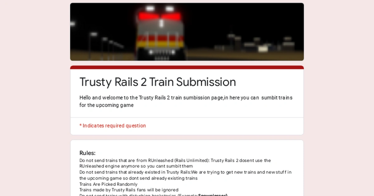 Sumbit your Trusty Rails 2 Trains Here | Fandom