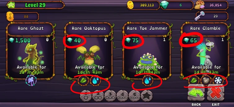 How single element rares are more expensive than double and triple ...