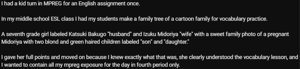 TW: Mentions of MPreg. | Fandom