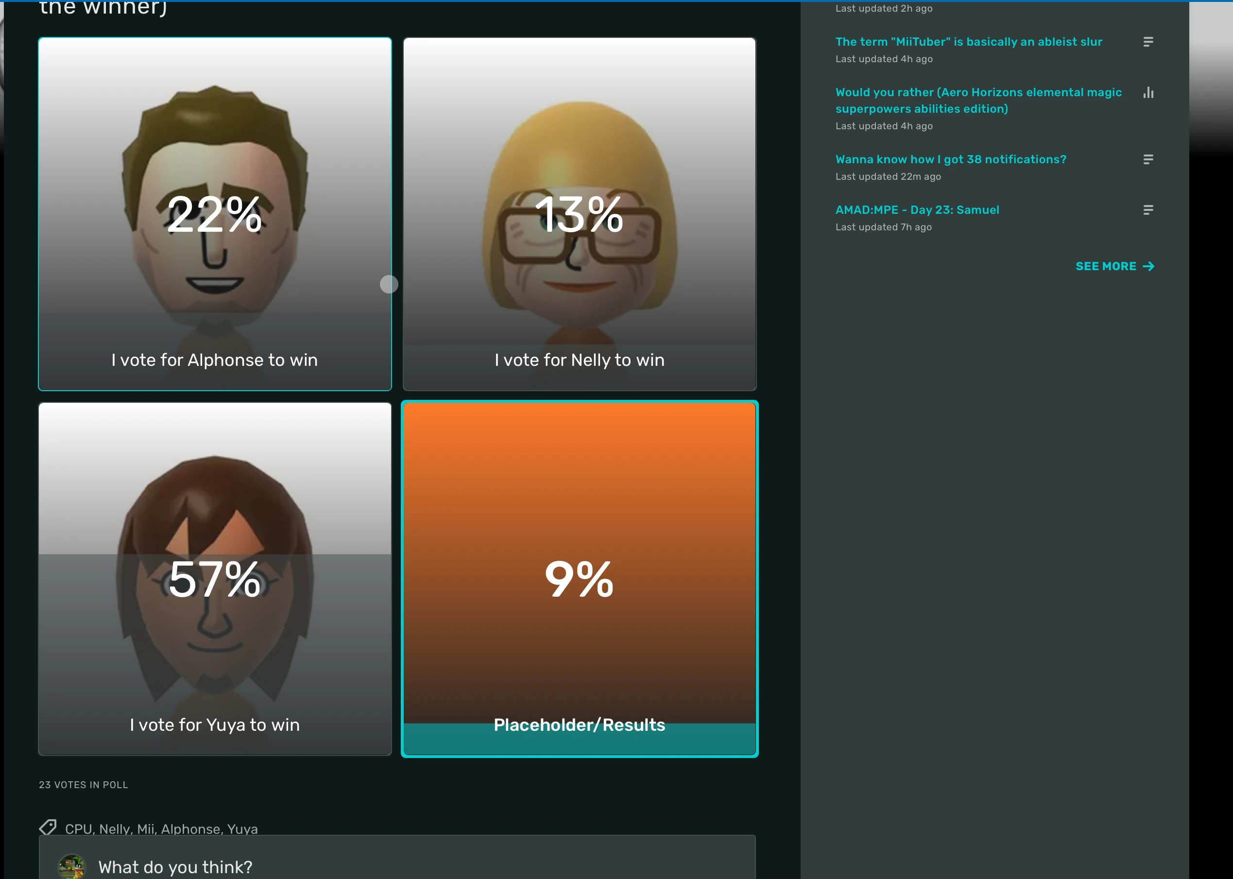 Colored Mii Elimination S9: Orange, Episode 12 (Finale) Results | Fandom