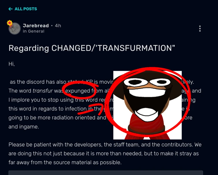 Regarding CHANGED/'TRANSFURMATION" | Fandom