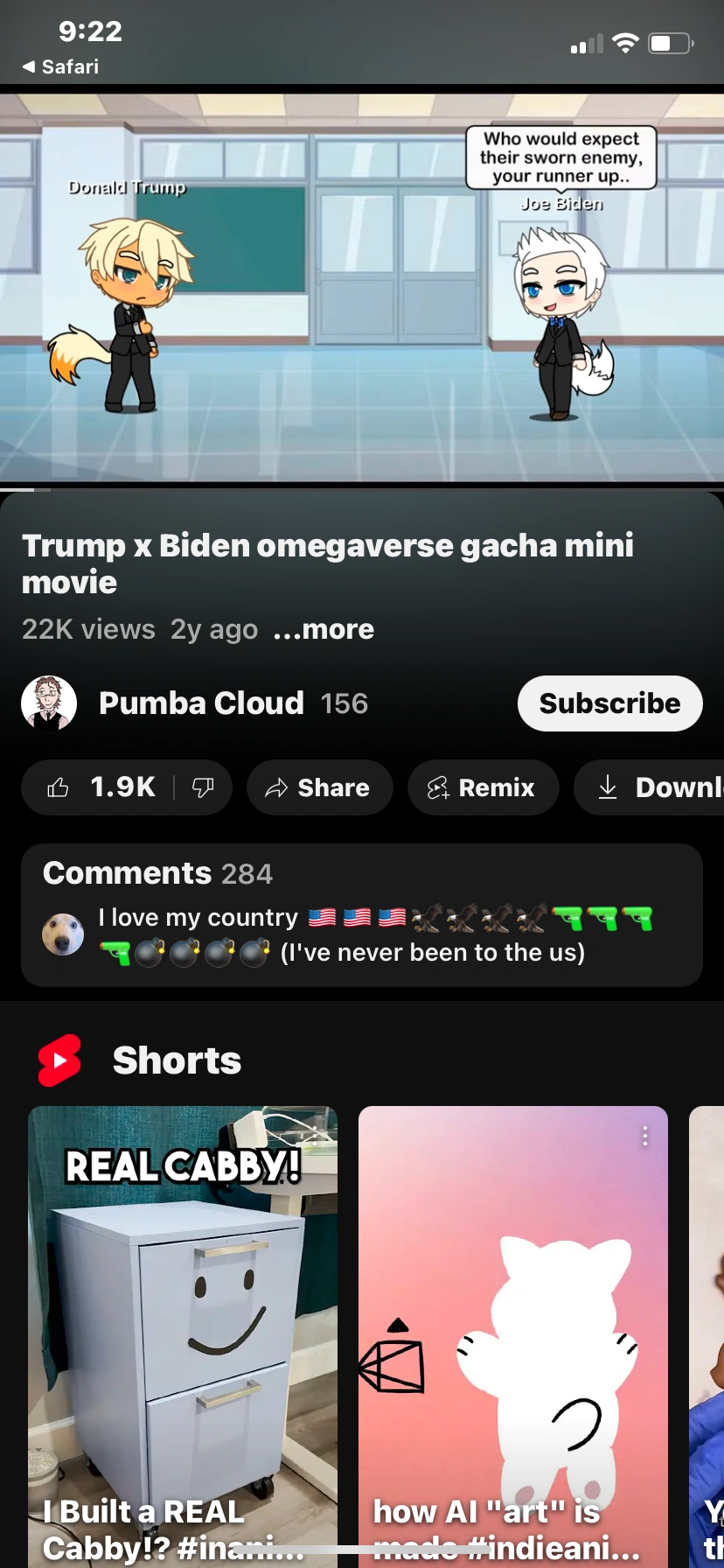 okay, object shows are out, trump x biden gacha mini movies are IN 😼 ...