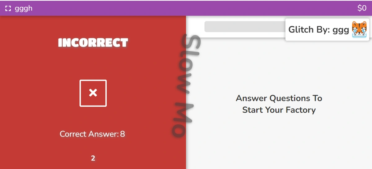 I forgot that the factory's slow-mo glitch can slow down other player's ...