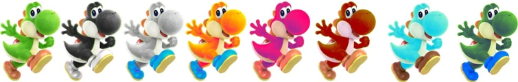 Giving alternate costumes a full set of recolors Part 4: Crafted Yoshi ...