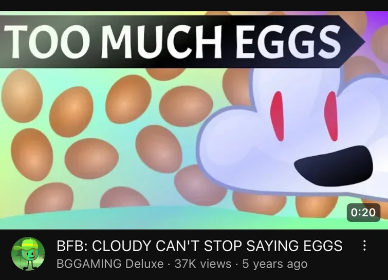If I had a nickel for every time a horrible person made a video of Cloudy saying eggs | Fandom