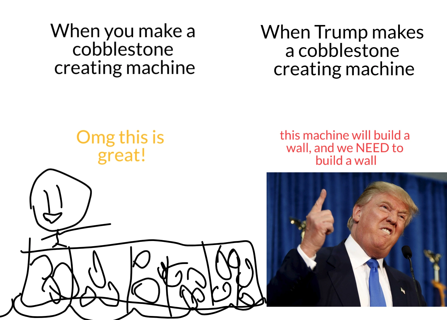 Minecraft meme 11 - "Cobblestone Wall" ? | Fandom