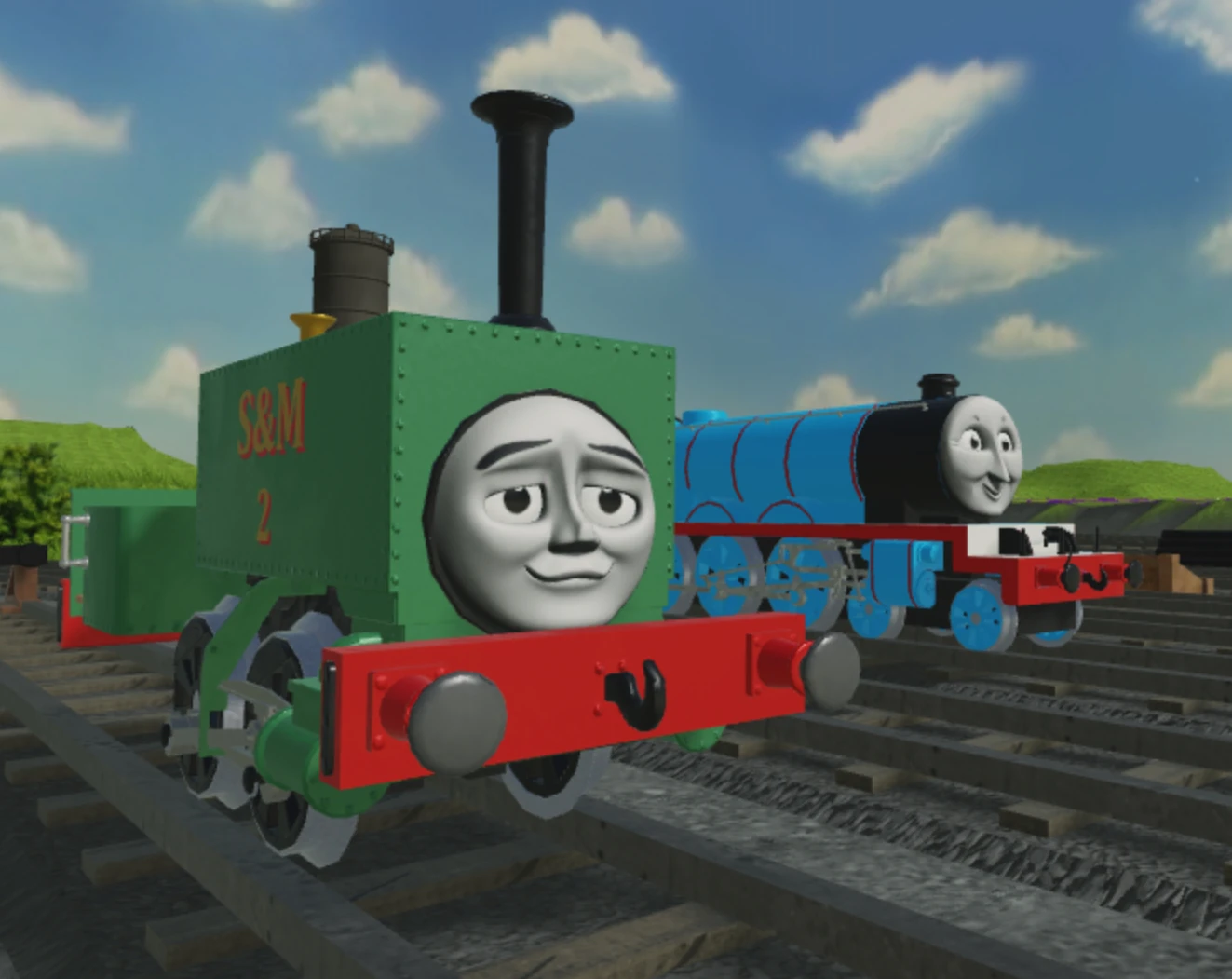 Neil and (blue) old-shape Henry on Sodor Online (Roblox) | Fandom