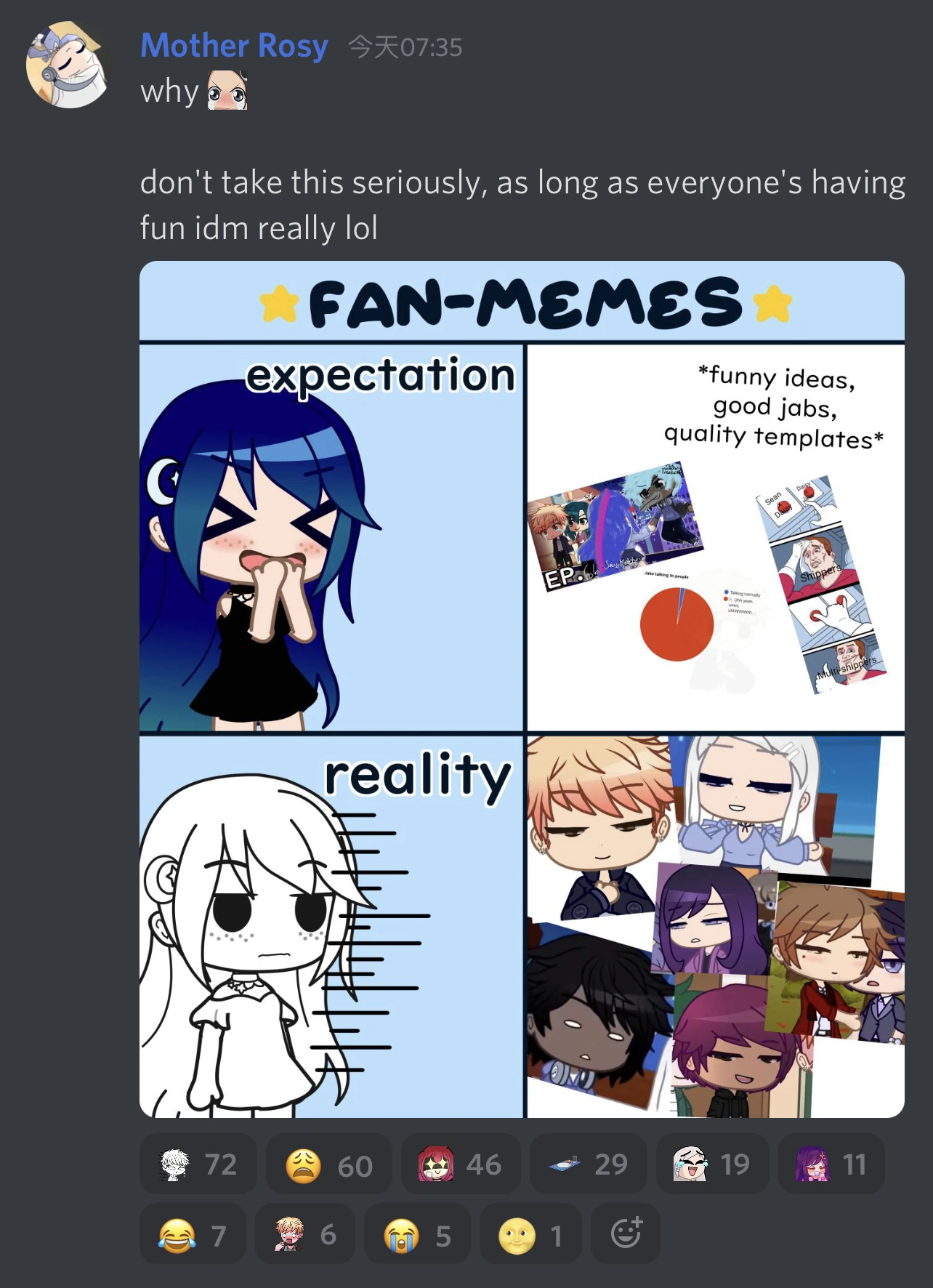 Just something Rosy posted in Rosy Dump that led me to fan- memes | Fandom