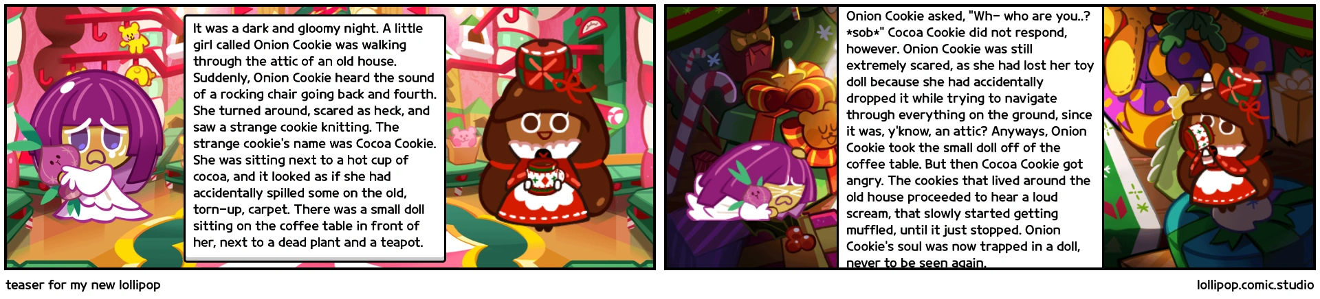 ok so there’s this comic studio where everything is lollipop cookie and y e a h I wrote this ...