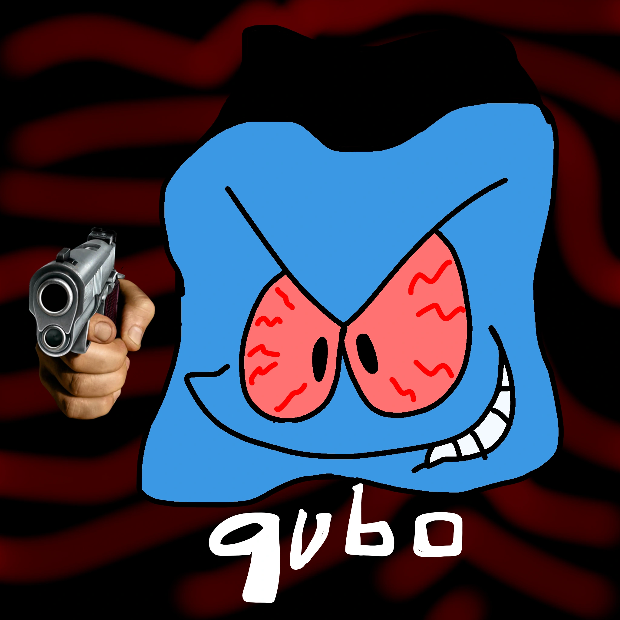 the person under the fake qubo shutdown shooting the characters | Fandom