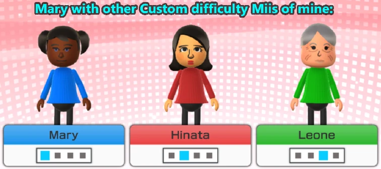 Mii Party Custom CPU Miis 98#: Mary. | Fandom