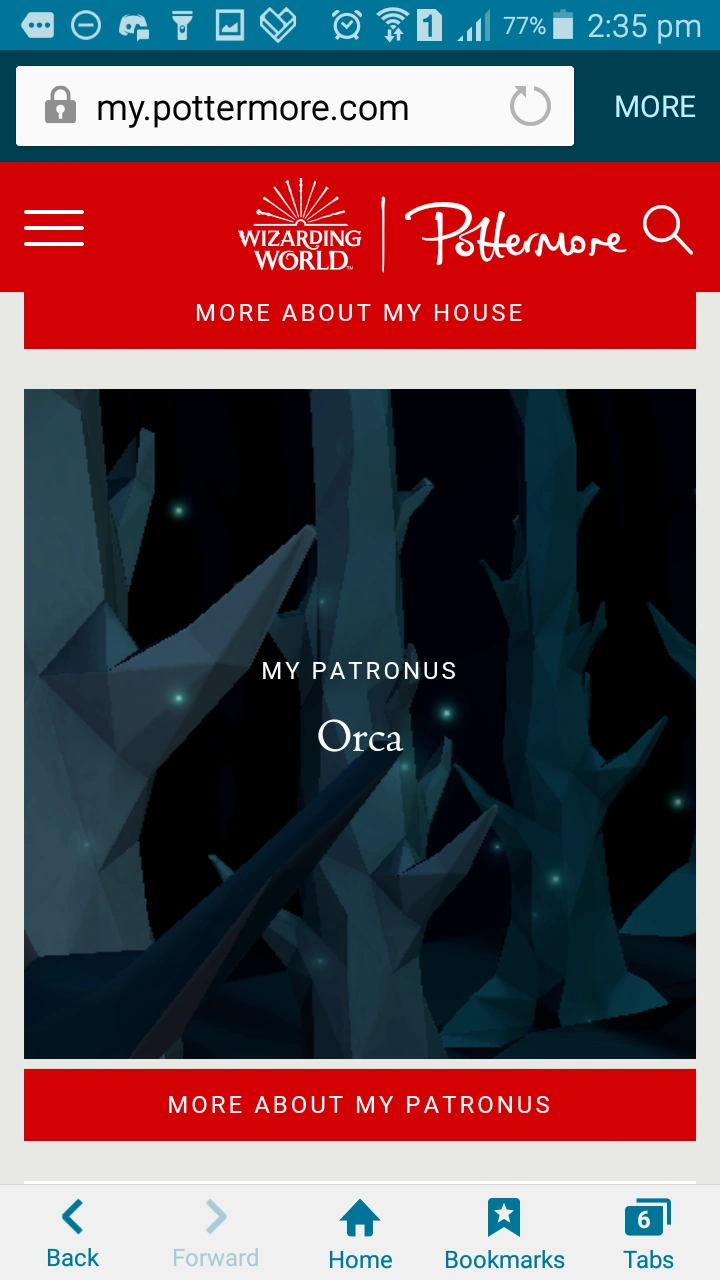 Guys my patronus is a orca it's a killer whale wow I love whale's 😍😍 ...
