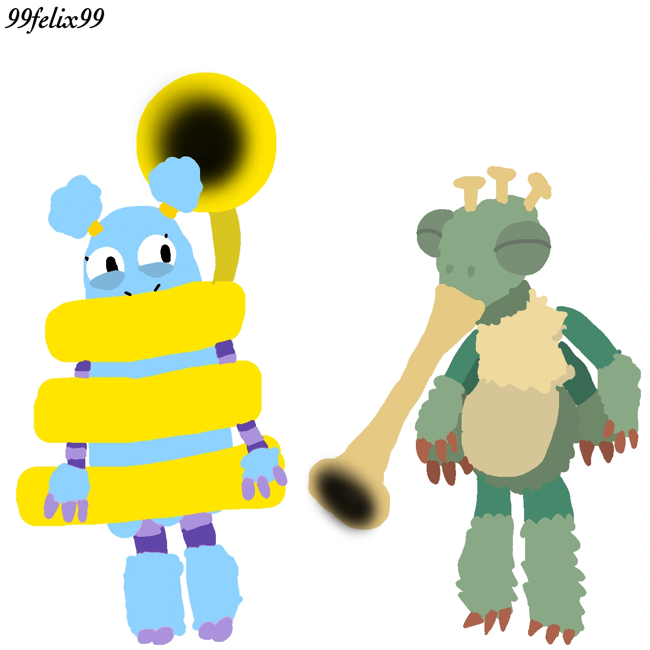 I was bored so I drew Sooza and Floogull | Fandom