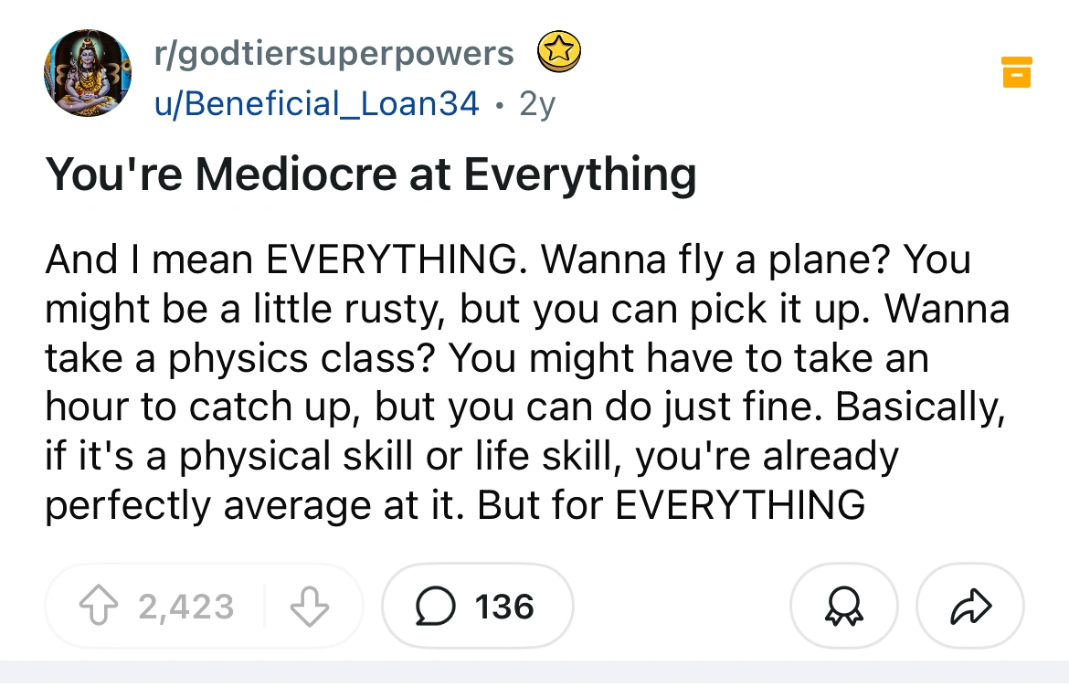 Take a random power and turn it mediocre | Fandom