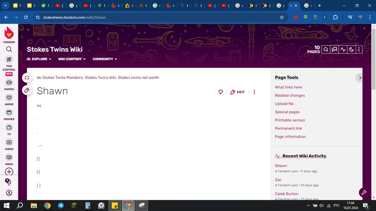Shawn stokes page it`s vandalism | Fandom