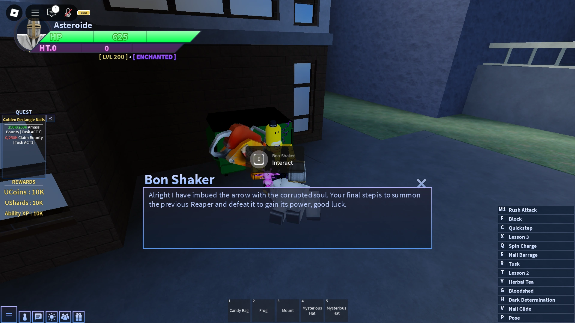 For some reason Bon Shaker isn't giving me the corrupted arrow, even ...