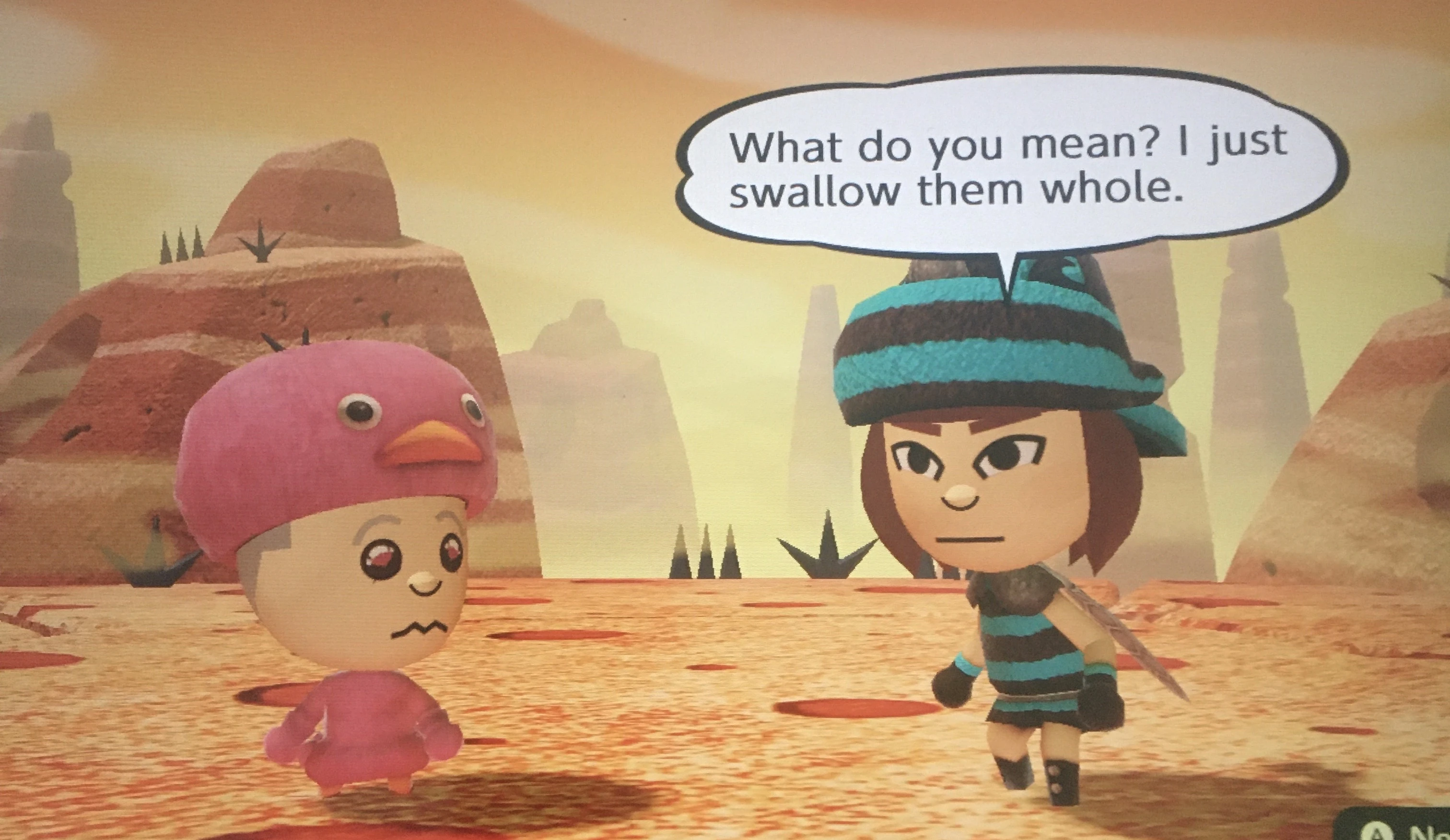 Favorite Weapon: Sword. Favorite Tool: Sword. Favorite Food: ...sword ...