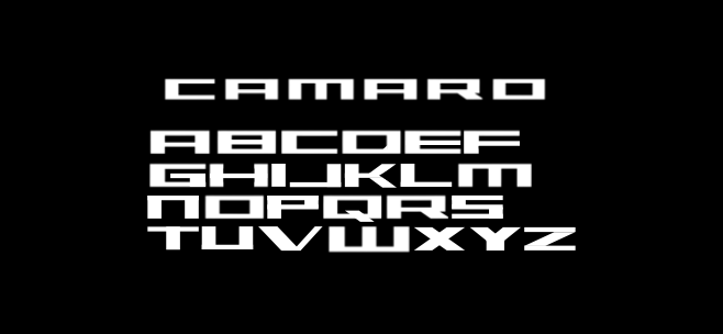 If the Camaro had its own public font: | Fandom