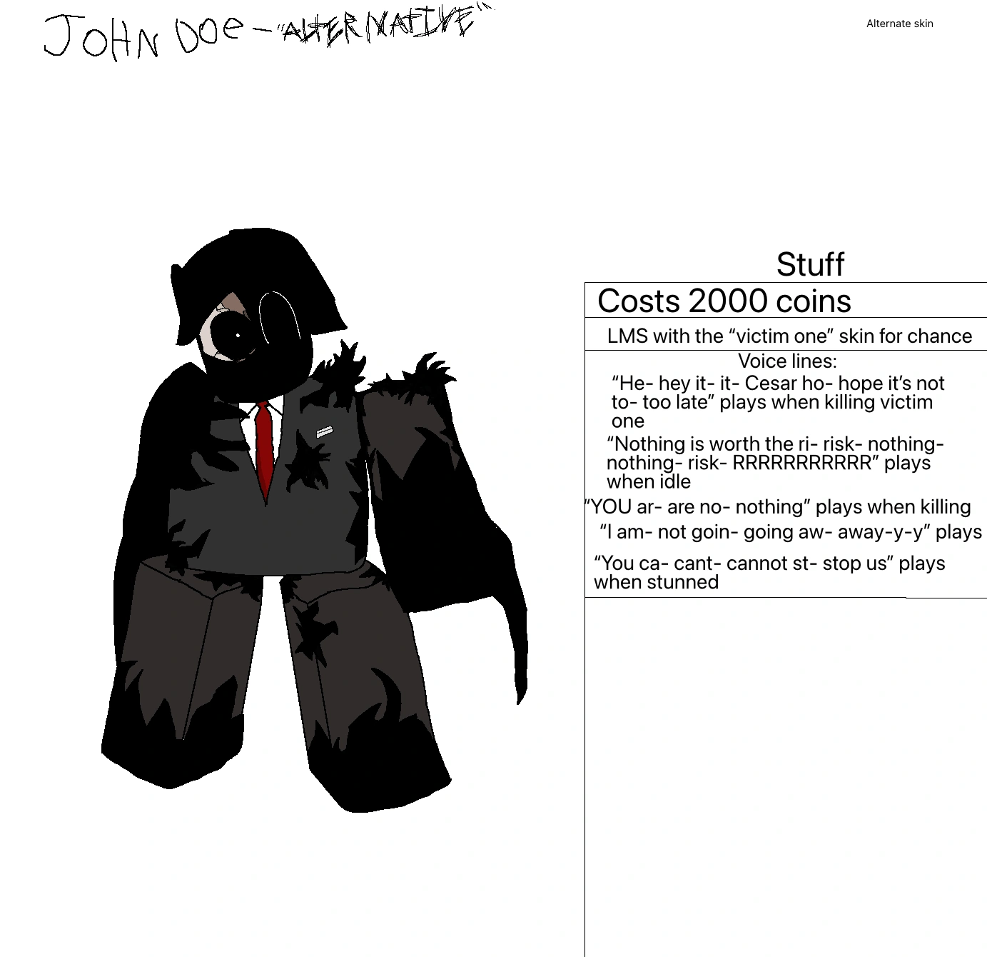 Made a Mandela catalogue skin for John Toe | Fandom