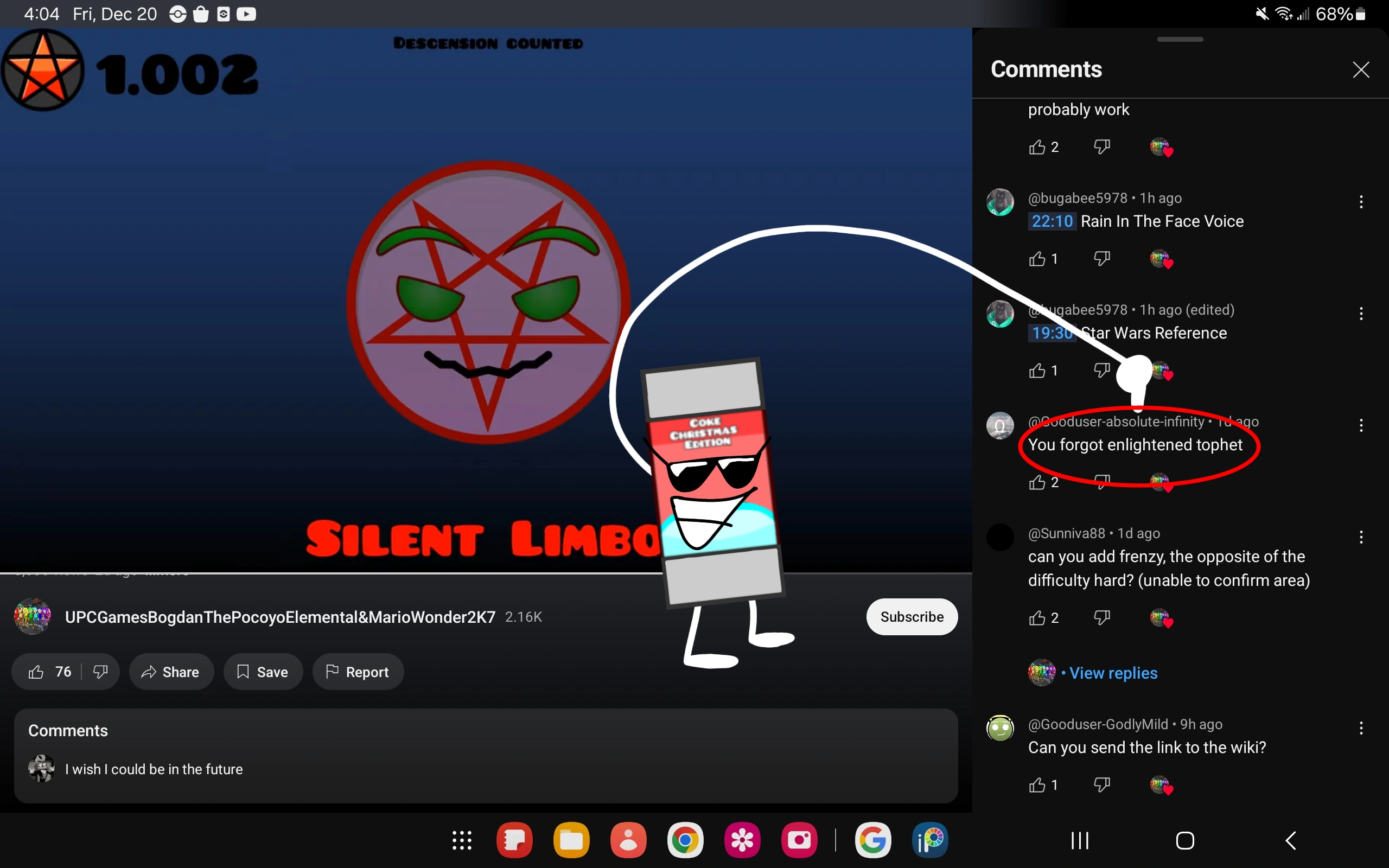 Found this in the YT comments section | Fandom