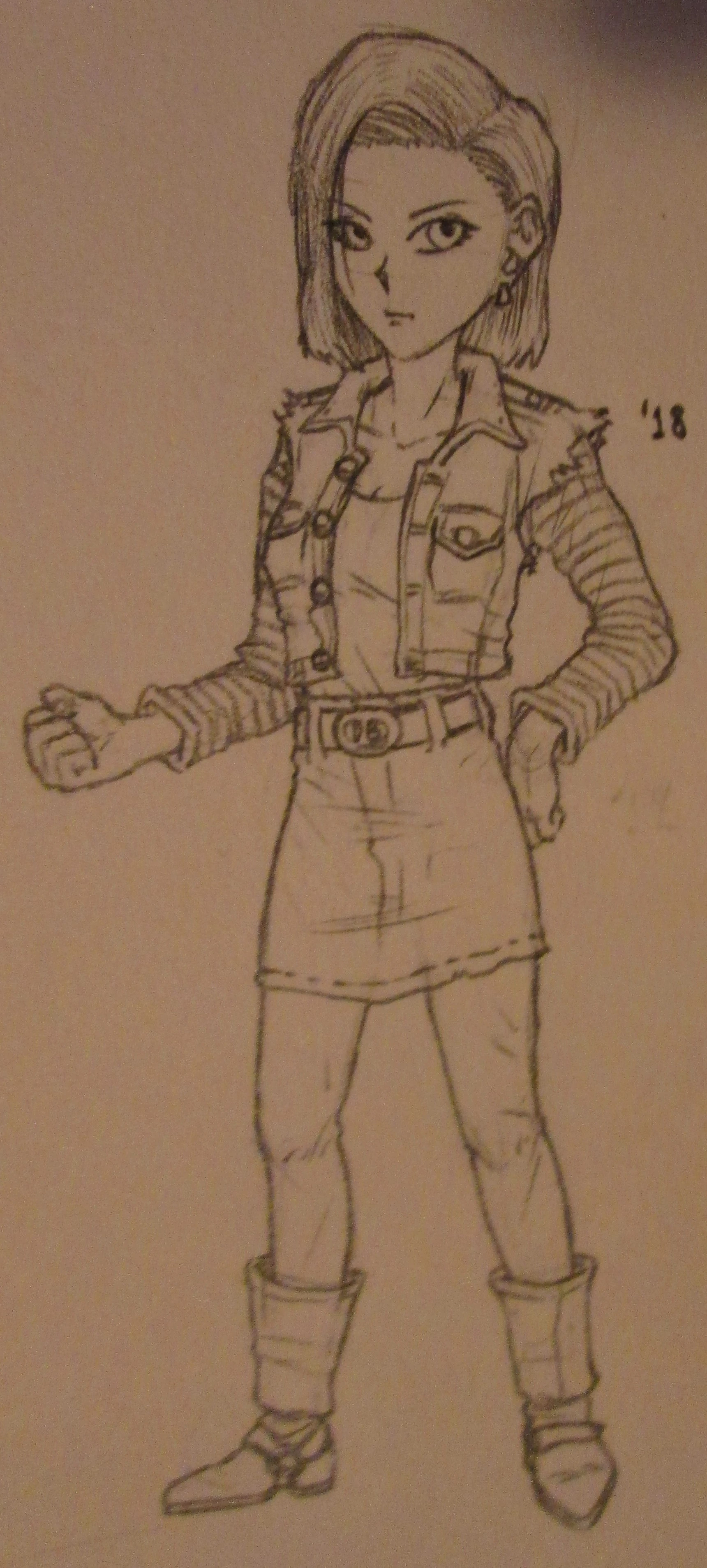 Android 18 sketch... | Fandom